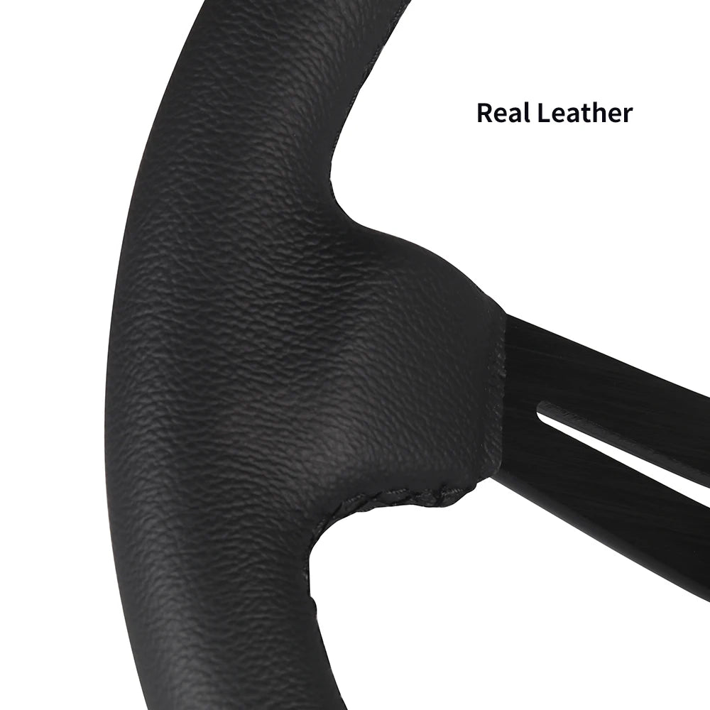 Car Steering Wheel Real Leather JDM Steering Wheel Pc Game Sim Racing ...