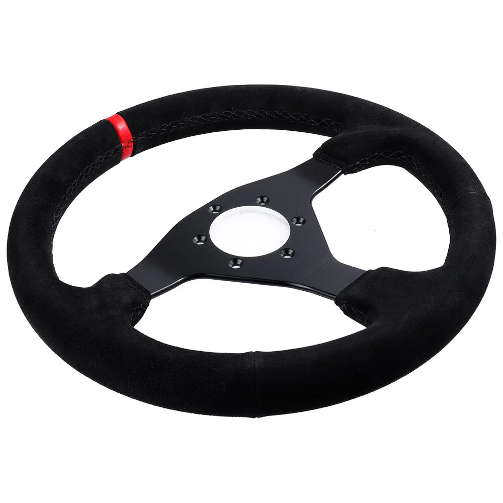 12.6inch Steering Wheel Suede Racing Drift Pc Sim Game Steering Wheel ...